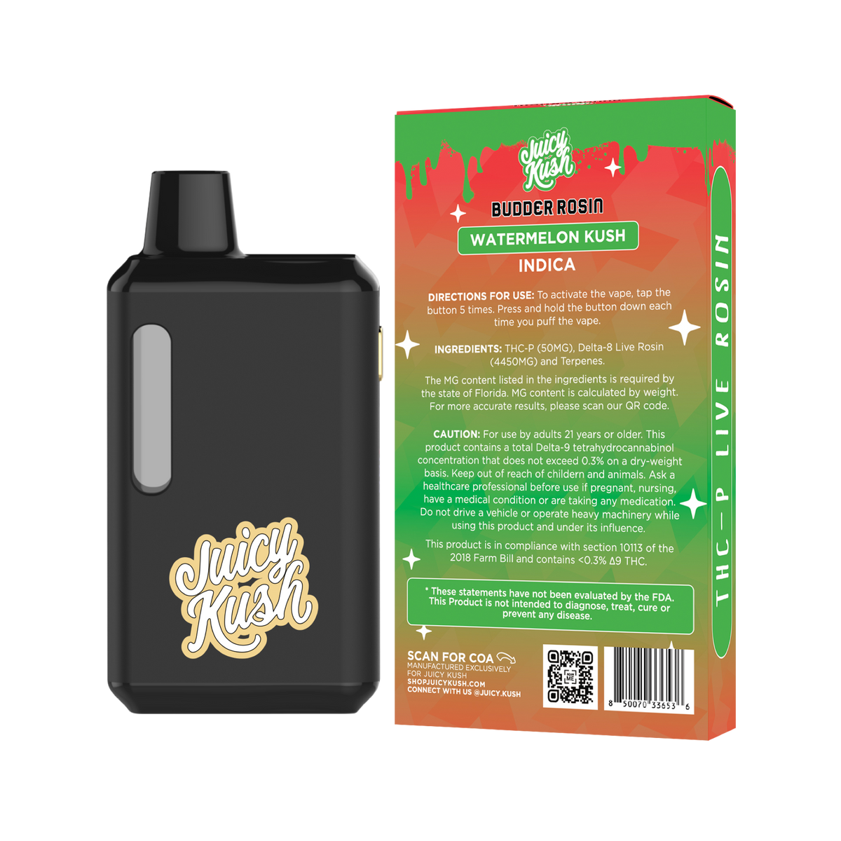 Watermelon Kush THC-P Preheat Disposable 5g – Juicy Kush