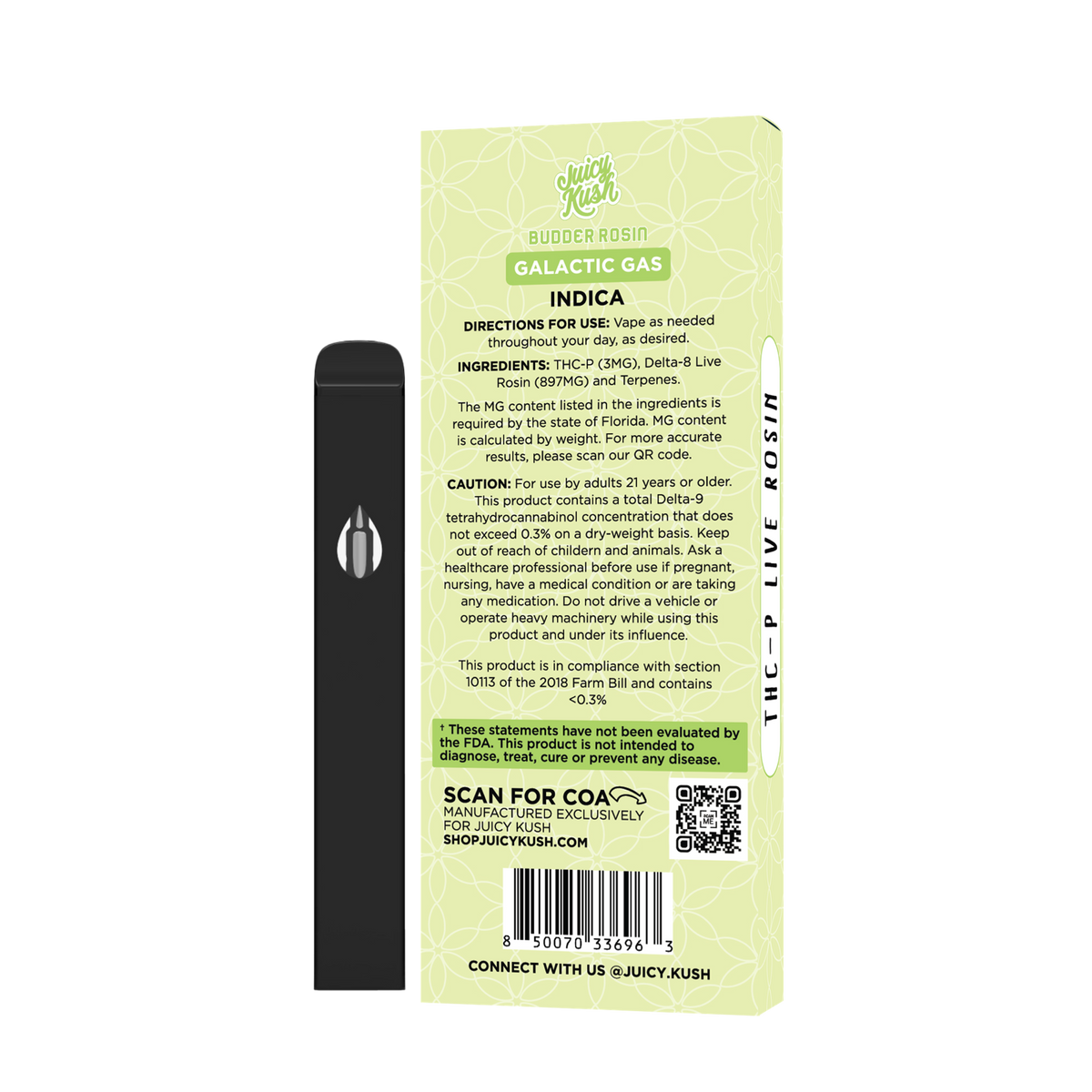 Galactic Gas THC-P Disposable 1g – Juicy Kush