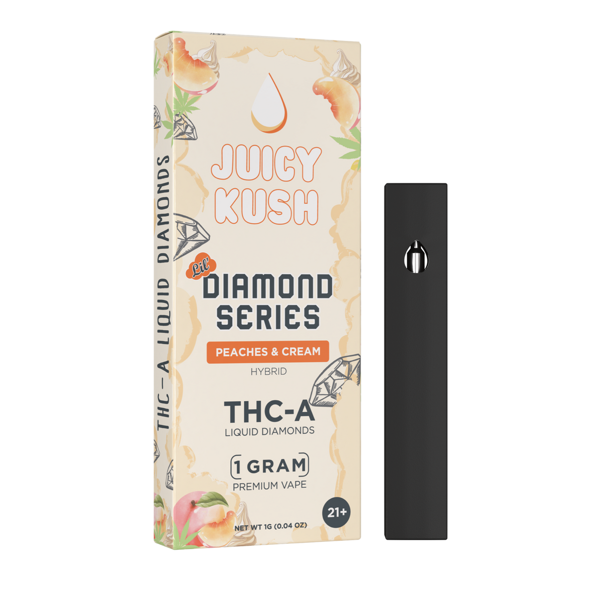 Peaches & Cream Vape 1g – Juicy Kush