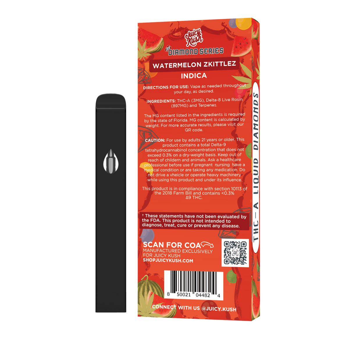 Watermelon Zkittlez THC-A Vape 1g – Juicy Kush